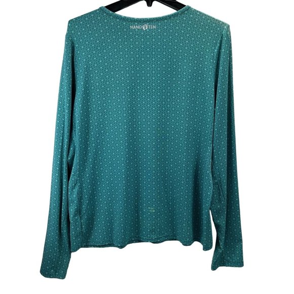 Hang Ten | Tops | Hang Ten Women Shirt Size Xxlcolor Green Blue Long ...